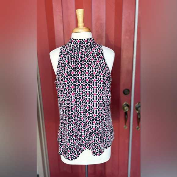 Trina Turk | Tops | Trina Turk High Neck Silk Blouse | Poshmark